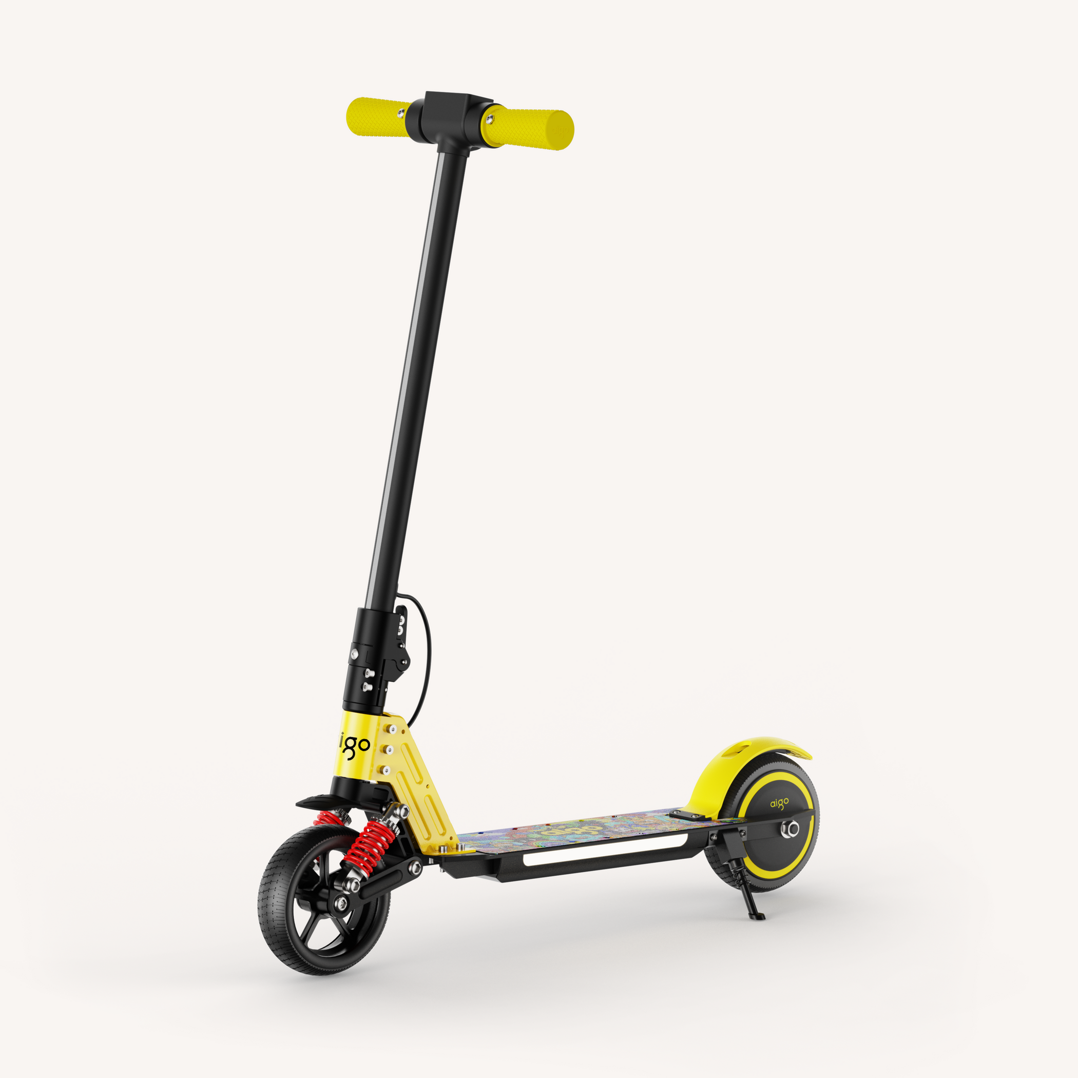 aigo E3 Rainbow Kids Electric Scooter – 1Suspension, RGB Lights, 130W ...